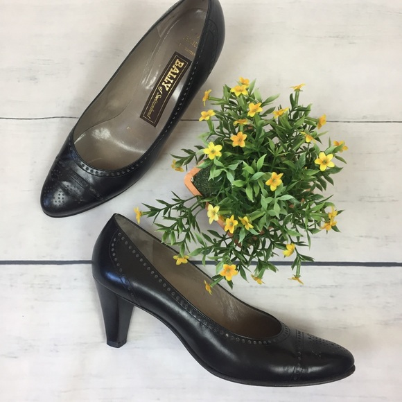 Bally | Shoes | Bally Of Switzerland Vintage Classic Black Heels | Poshmark